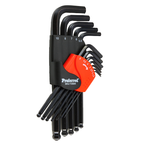 Part Number BBT-T35005, 12pc Hex Key Set On Pro-Fast